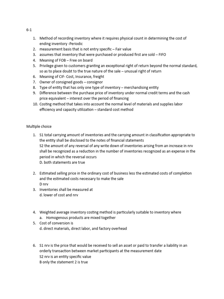 Pas 2 Common Assignment Pdf Inventory Cost
