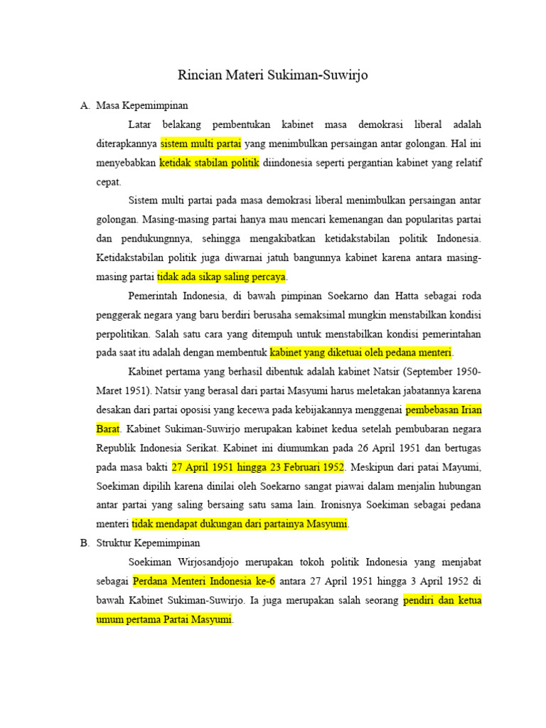 Rincian Materi Sukiman | PDF