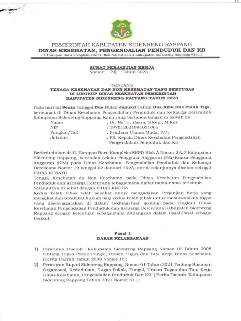 Contoh SK Bupati | PDF