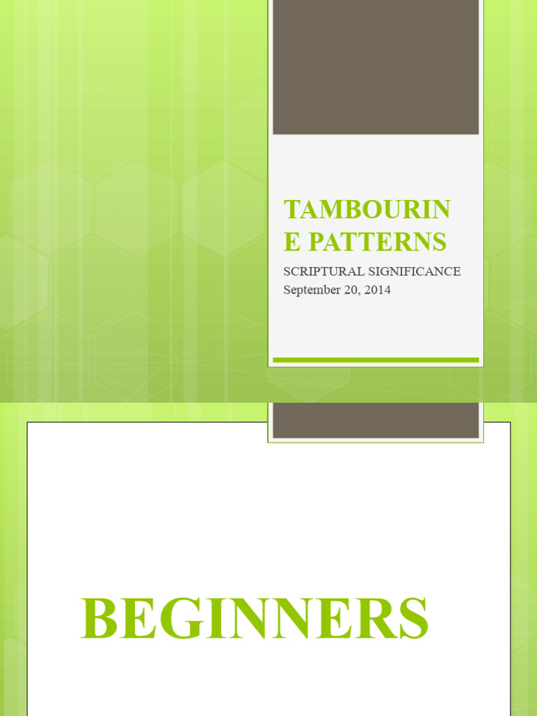 Tambourine Patterns | PDF