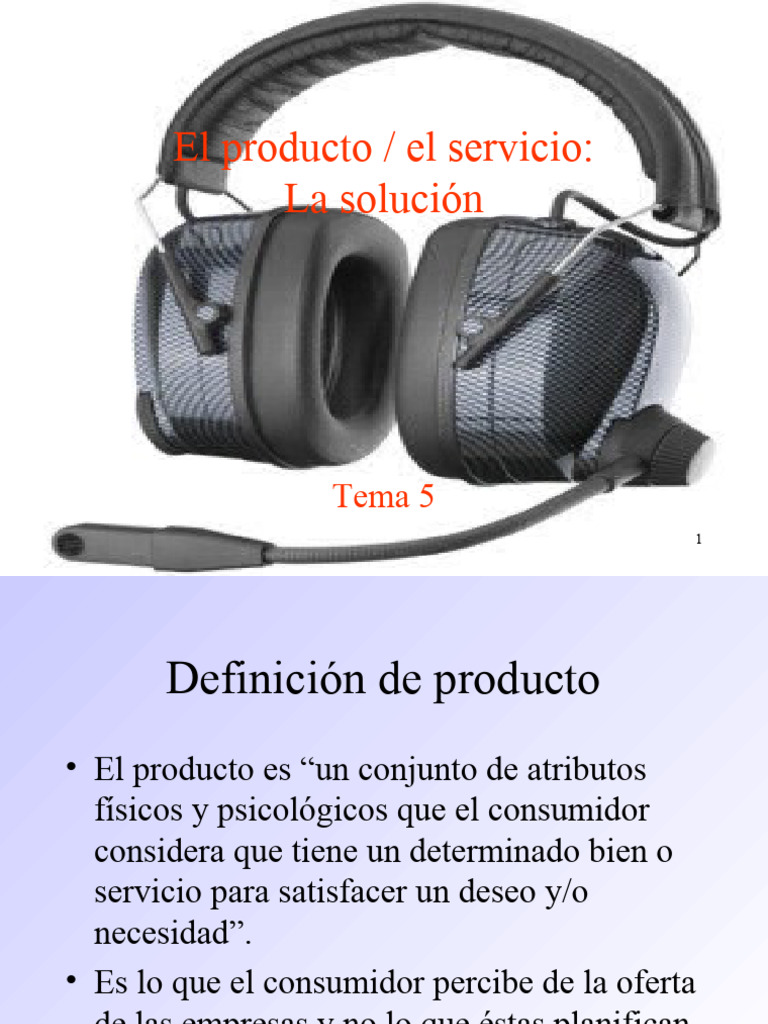 Tema5 ElProductoServicio | PDF