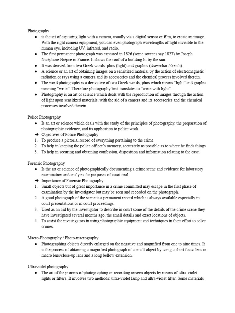 Basic Concept of Photography | PDF | Light | Ultraviolet