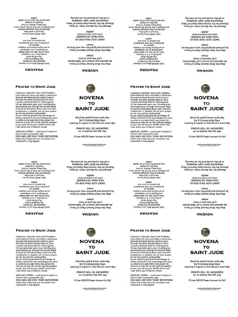 Novena To ST Jude | PDF