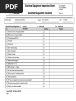 Generator Inspection Form | PDF