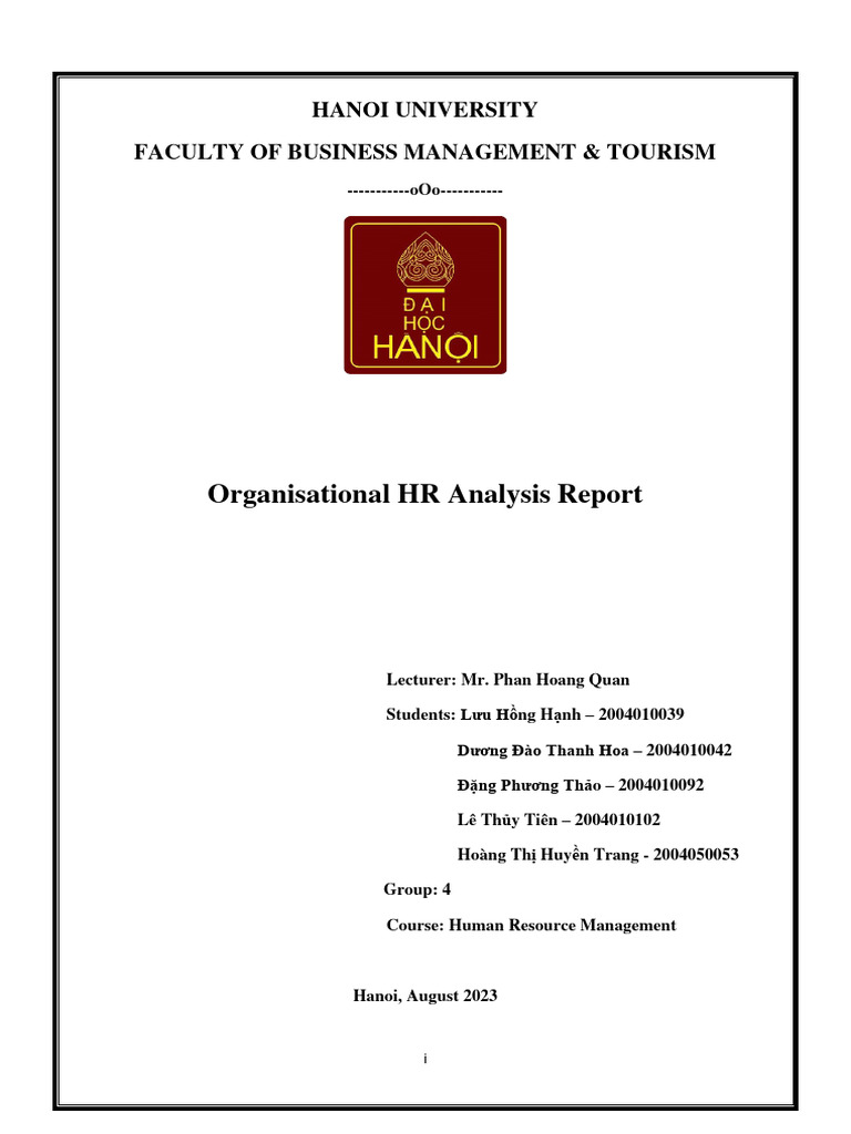 Tutorial 1 Group 4 Final Report | PDF | Recruitment | Human Resource ...