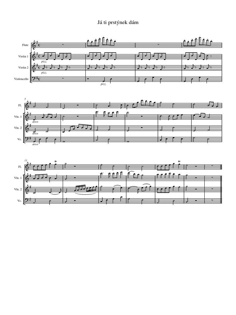 Já Ti Prstýnek Dám - 2 | Download Free PDF | String Instruments ...