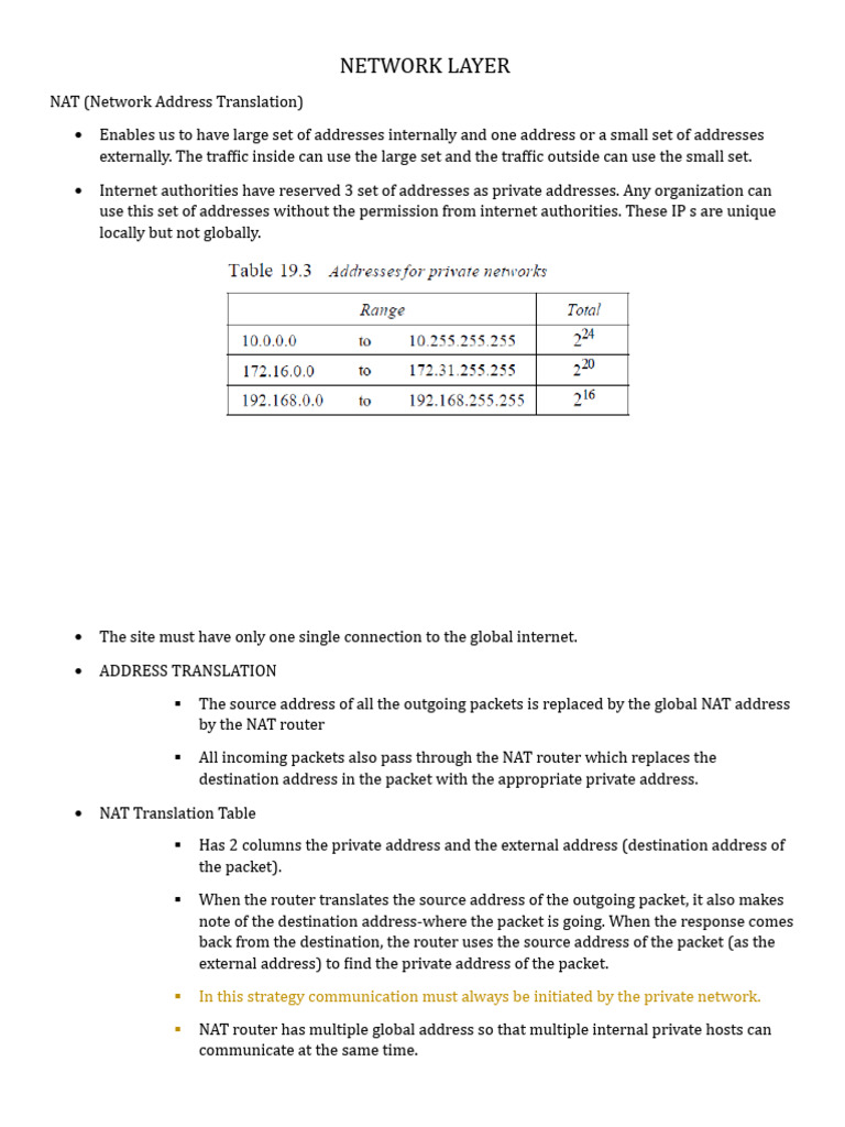 Computer networking Network Layer notes | PDF | Routing | I Pv6