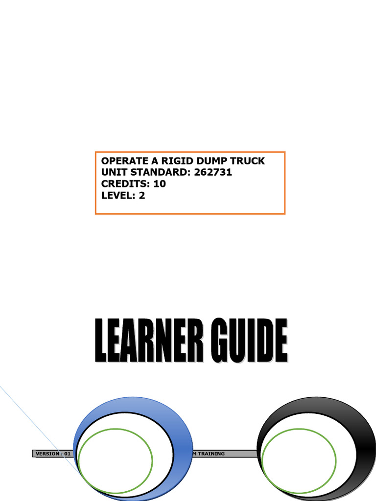 Rigid Body Dump Truck Learner Guide | PDF | Personal Protective Equipment | Manufactured Goods