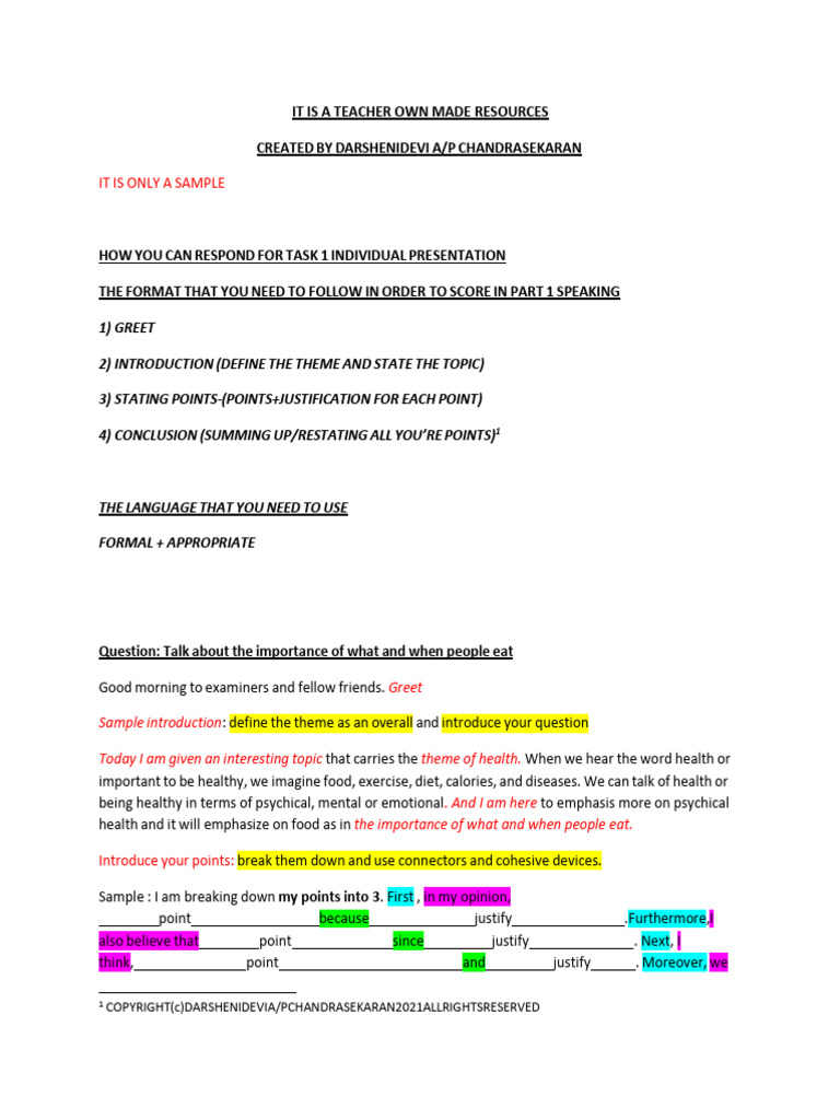 Muet Cefr Edited Speaking PDF Ebook | PDF | Career & Growth