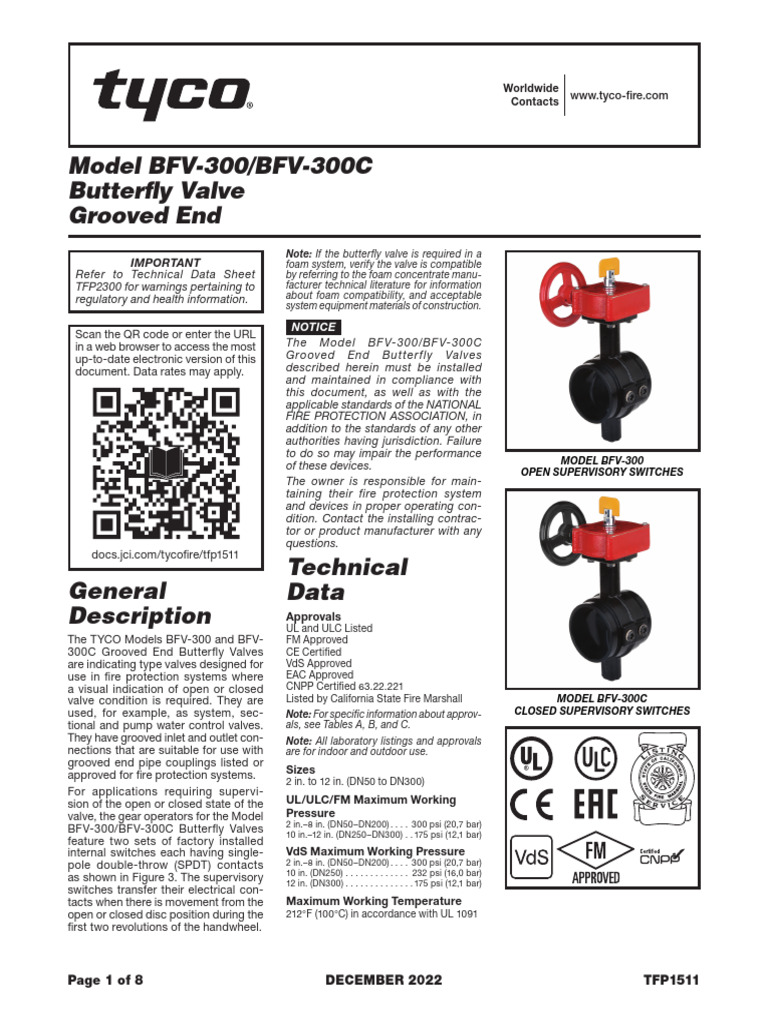 BFV 300 | PDF | Valve | Screw