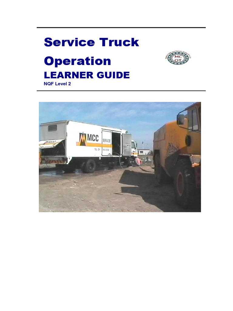 Service Truck Learner Guide | PDF