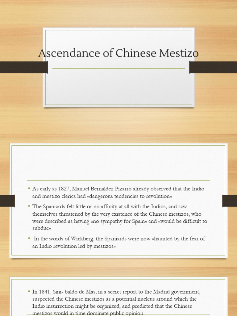 Ascendance of Chinese Mestizo | PDF | Philippines | Ethnicity