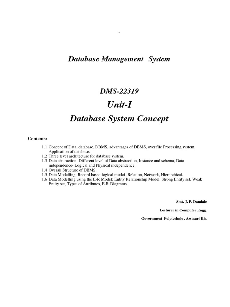 DATA Base System Class Notes 2024 | Download Free PDF | Databases ... DATA Base System Class Notes 2024 | Download Free PDF | Databases ...
