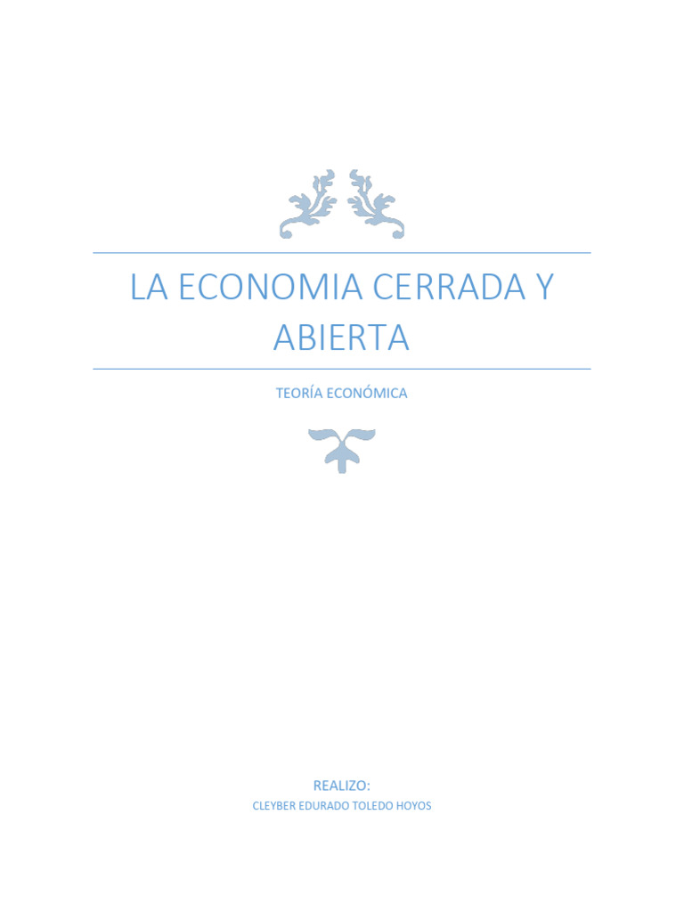 Cuadro Economía Abierta y Cerrada | PDF | Business | Ciencias económicas