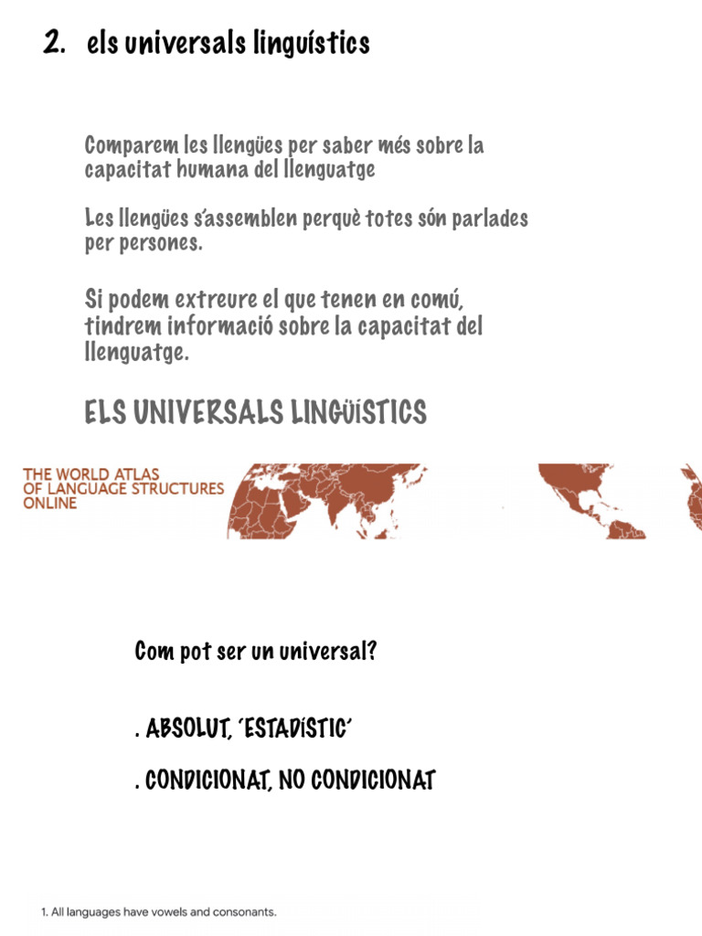 Els Universals Lingüístics | PDF
