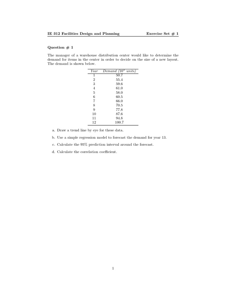Exercise Set 1 | Download Free PDF | Coefficient Of Determination ...
