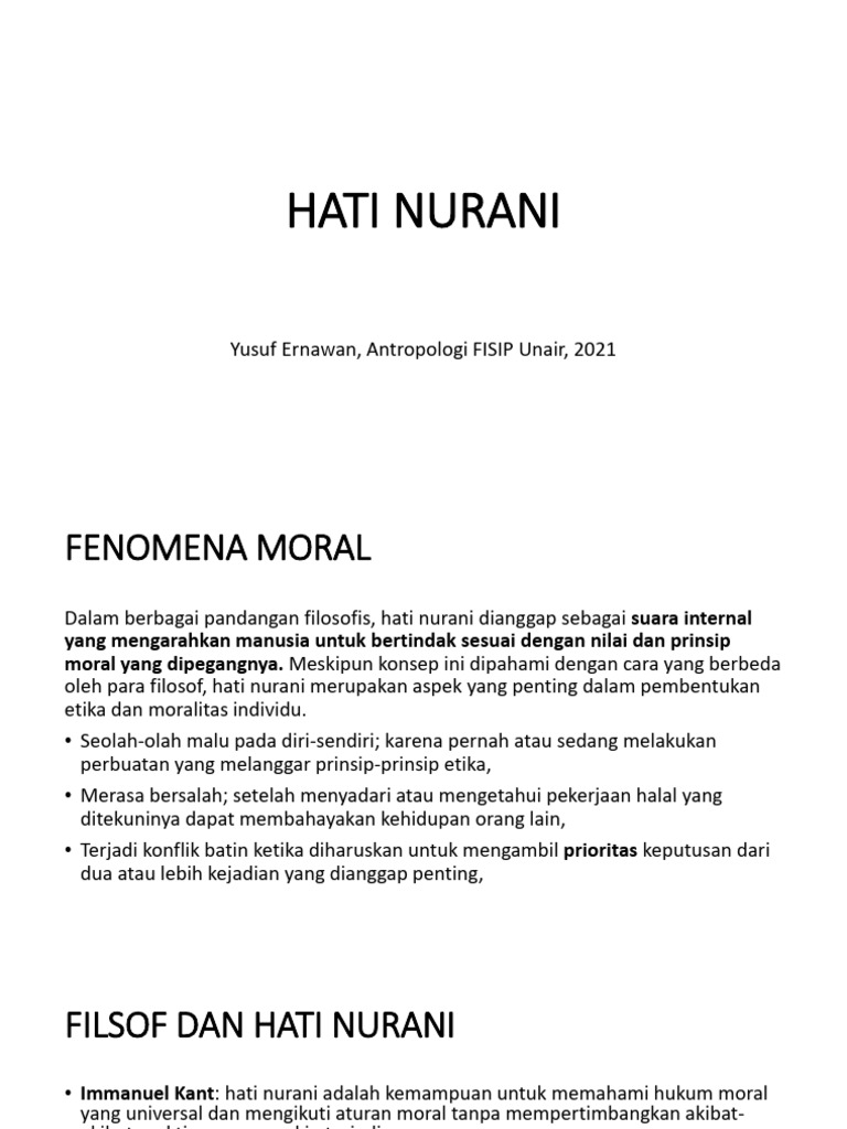 Hati Nurani | PDF