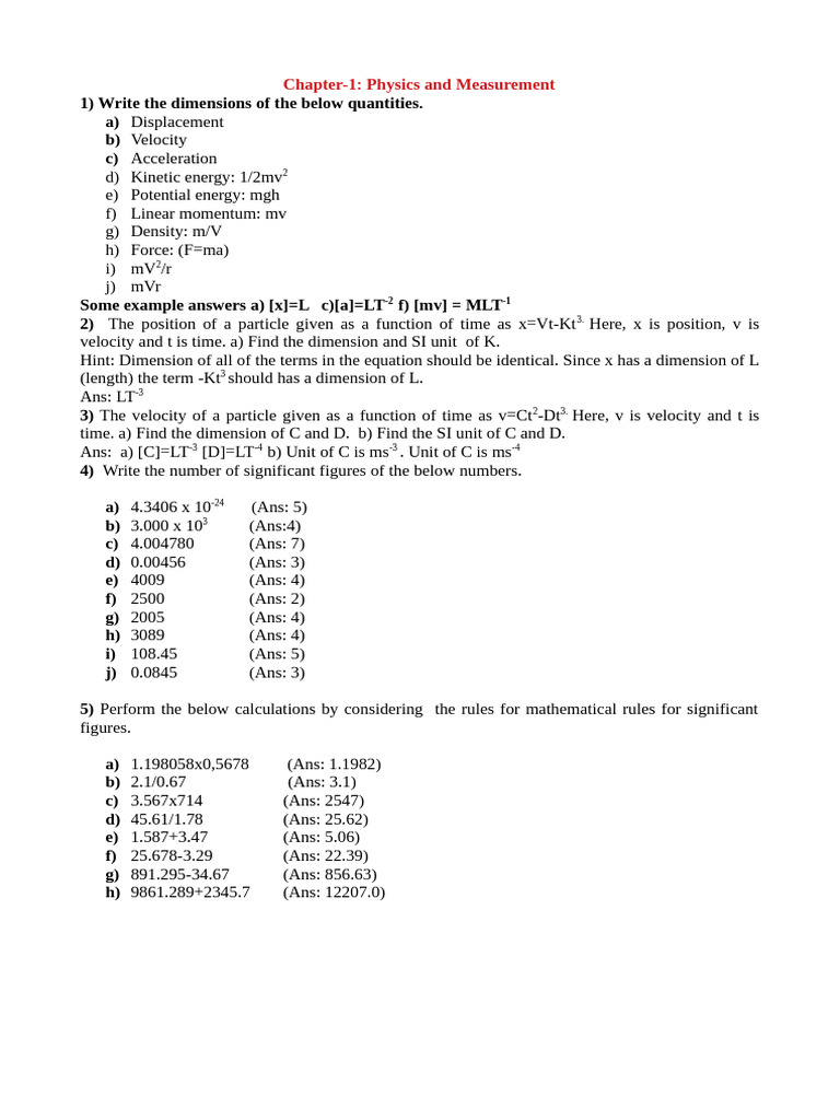 Problems - Chapter 1 2 3 | PDF | Euclidean Vector | Velocity
