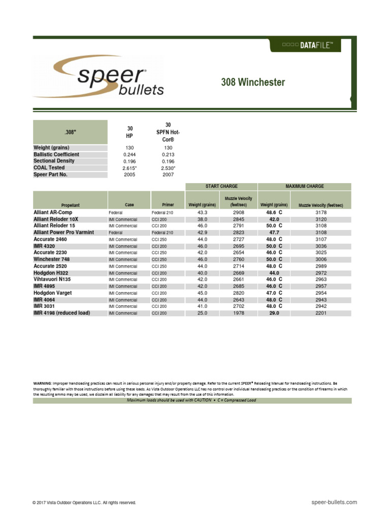 308 Winchester 130 | PDF | Applied And Interdisciplinary Physics ...
