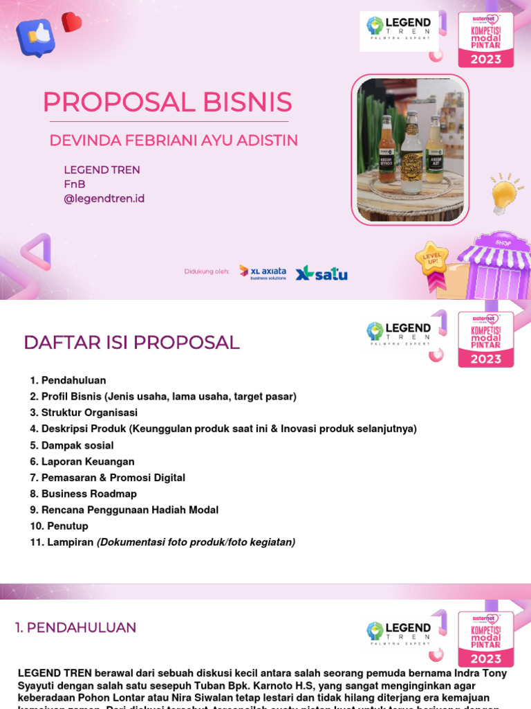 Devinda Febriani Ayu Adisin - Legend Tren - Proposal Bisnis | PDF