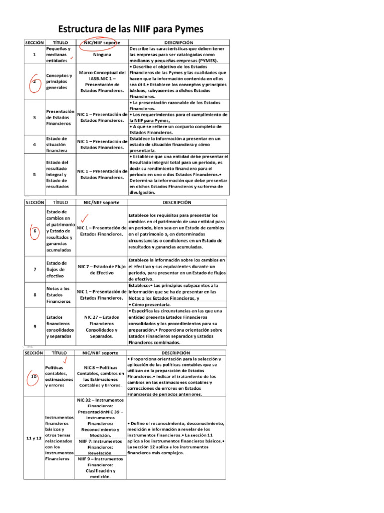 Estructura de Las Niif para Pymes | PDF