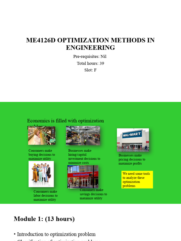 Me4126d Optimization Methods in Engineering | PDF | Mathematical Optimization | Mathematics