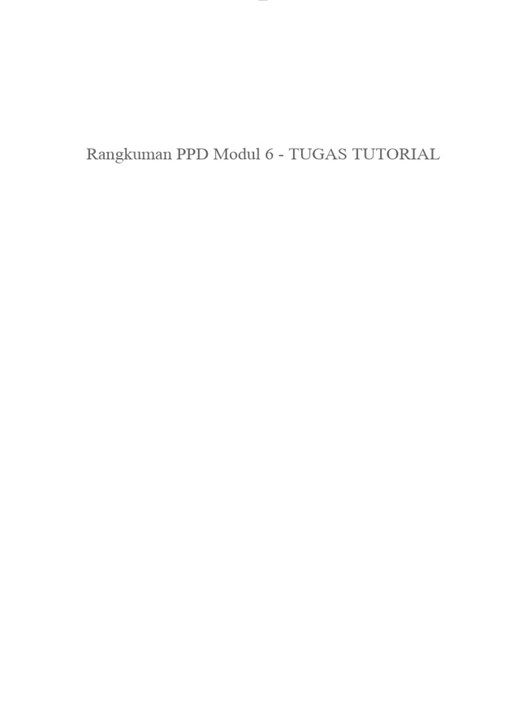 2..rangkuman PPD Modul 6 Tugas Tutorial | PDF
