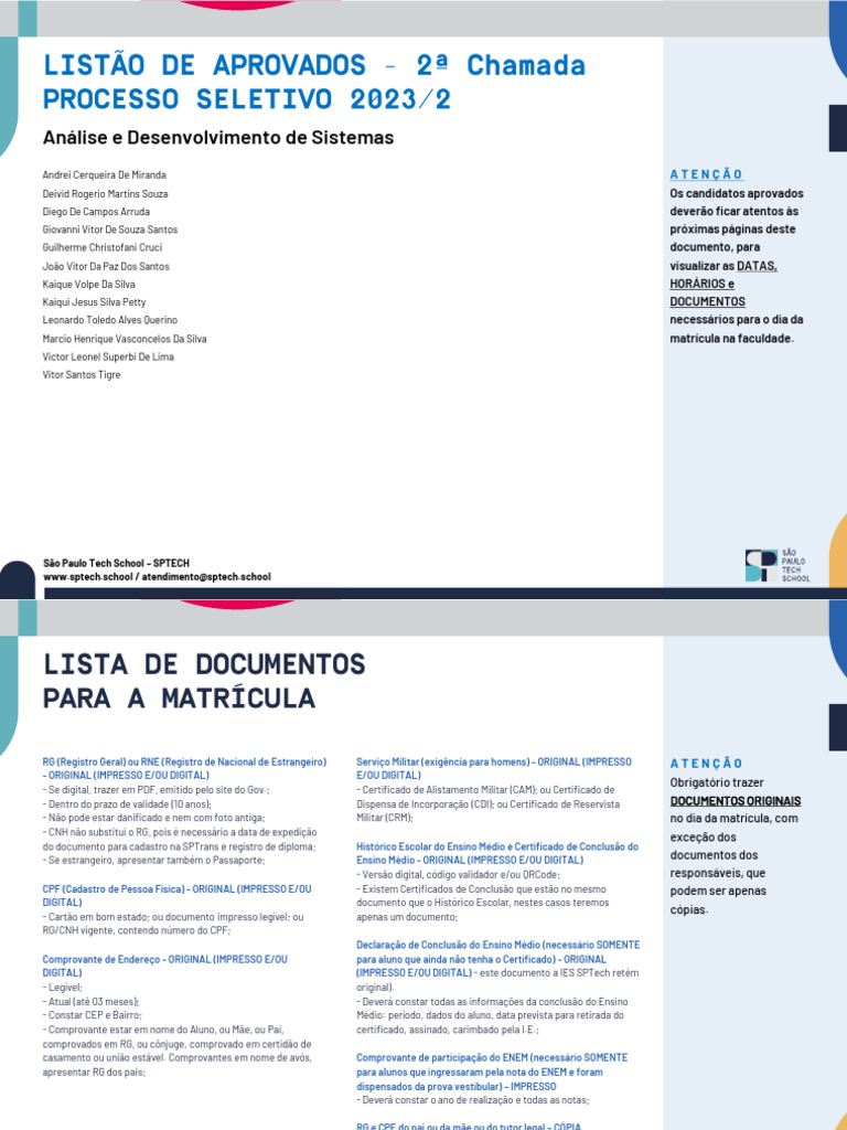 Listão - 2A CHAMADA - 2023.2 | PDF | Governo e personalidade | Brasil