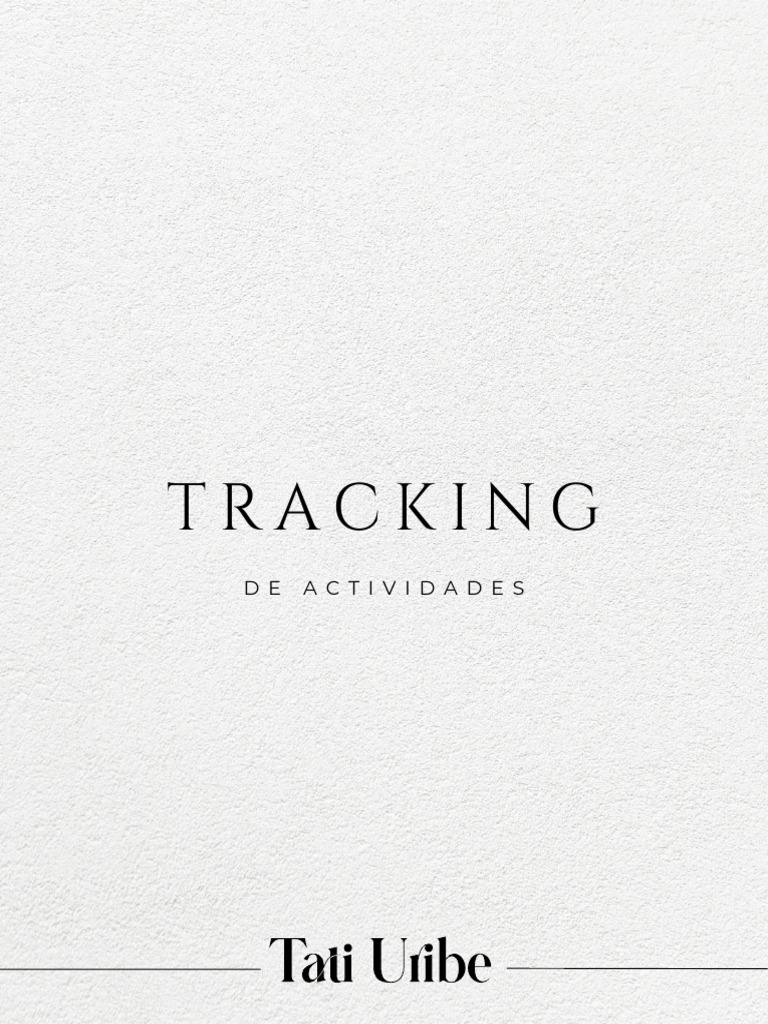Tracking de Actividades Tati Uribe | PDF