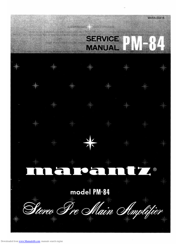 Marantz PM84 | PDF | Computers