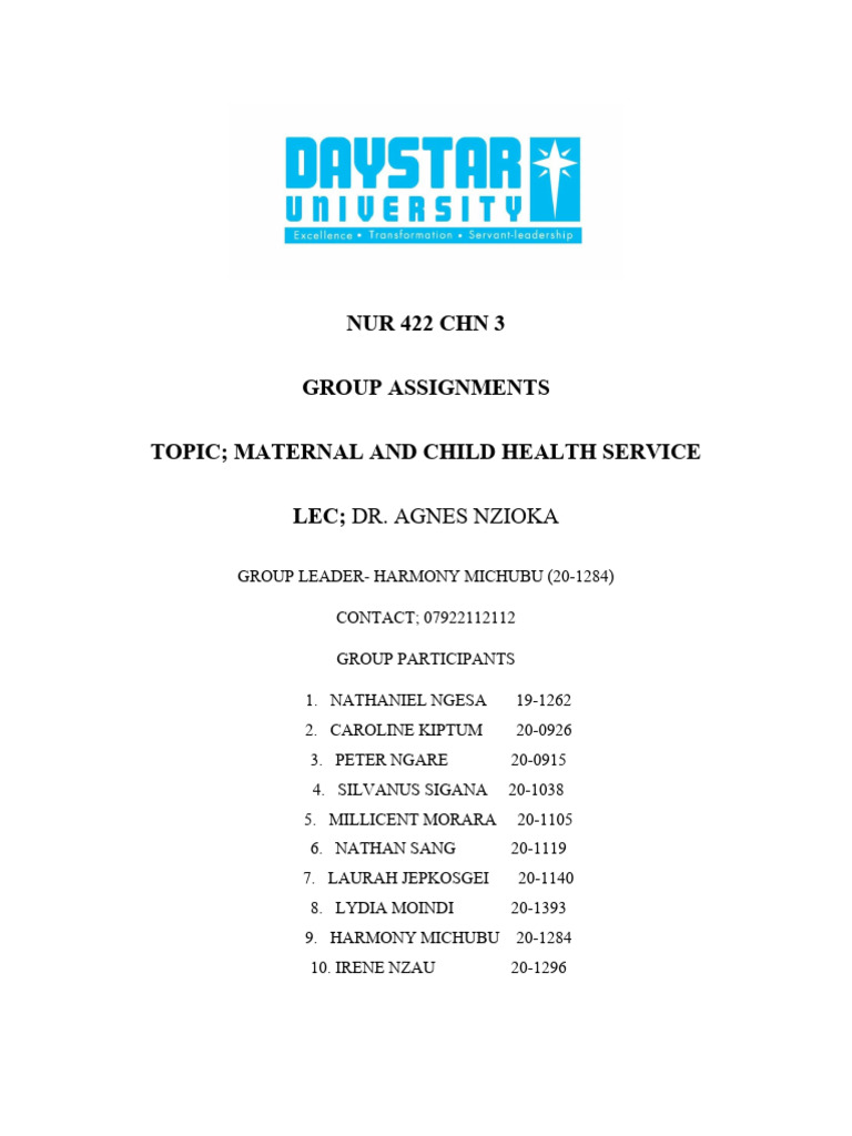 Copy-Major Targets of MCH Services | PDF