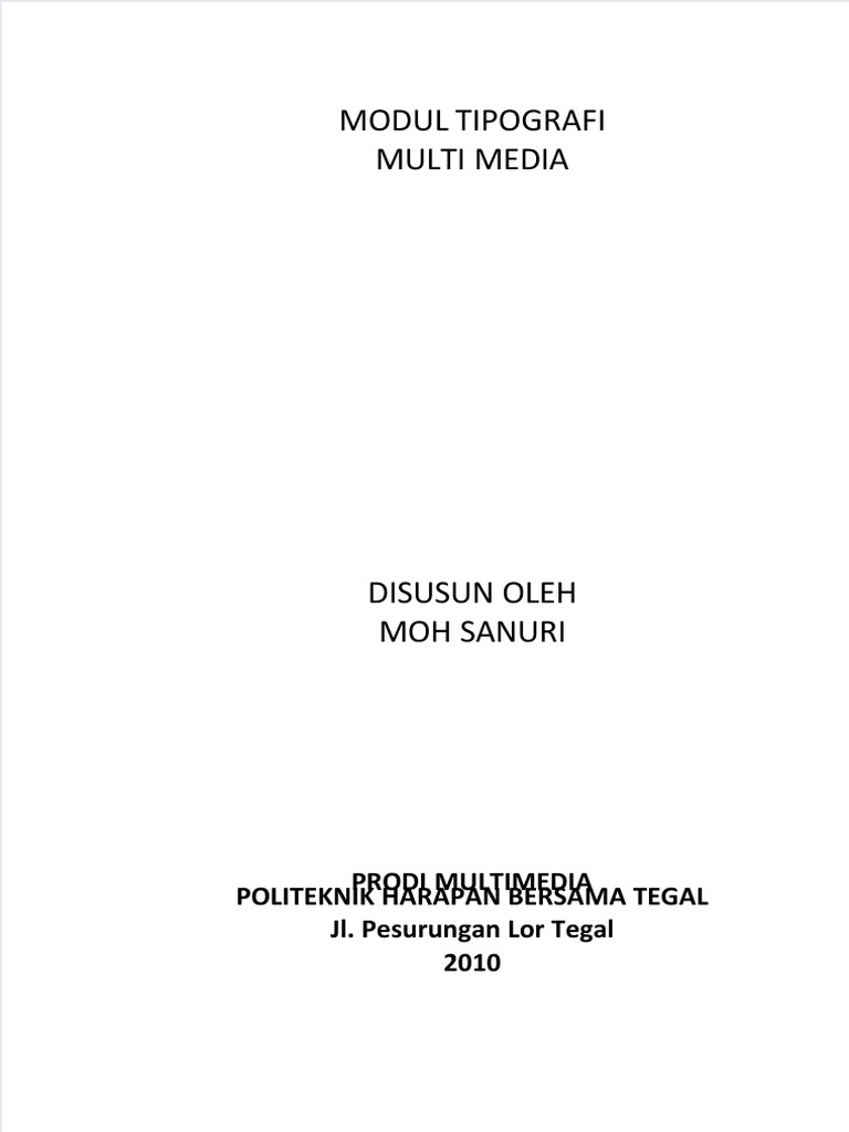 Modul Dasar Tipografi Multimedia | PDF