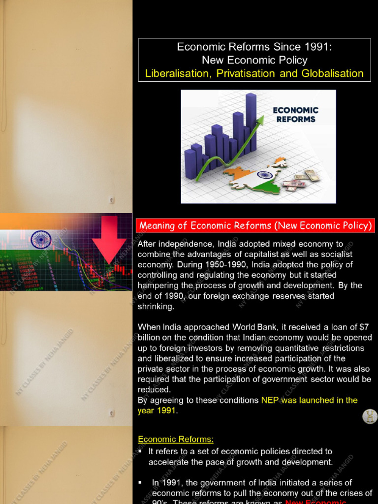Chapter 4 Economic Reforms Since 1991 New Economic Policy 2023 24 | PDF