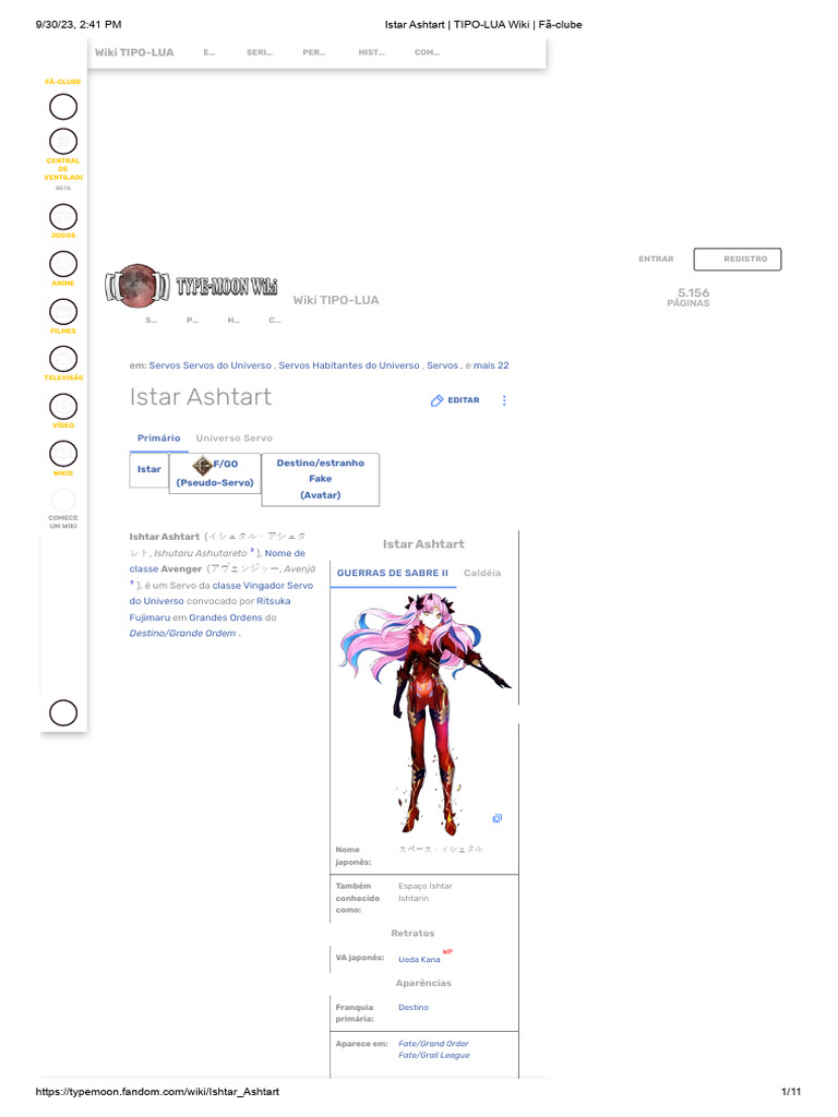 Istar Ashtart - TIPO-LUA Wiki - Fã-Clube | PDF | Mitologia grega