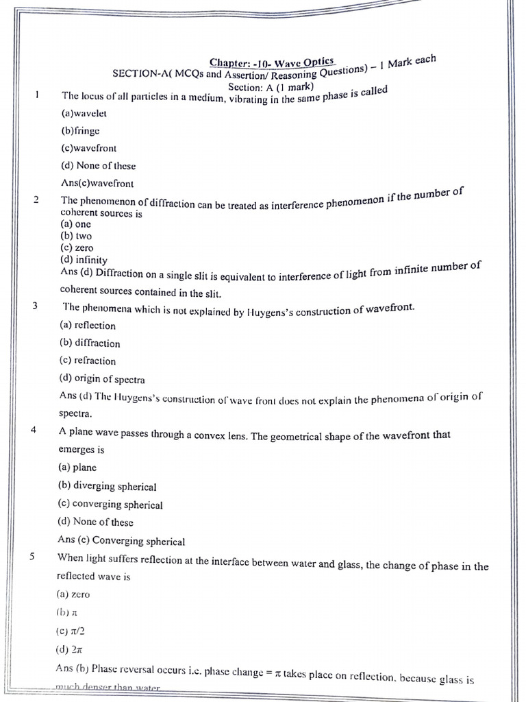 Chapter 10 | PDF | Diffraction | Wavelength