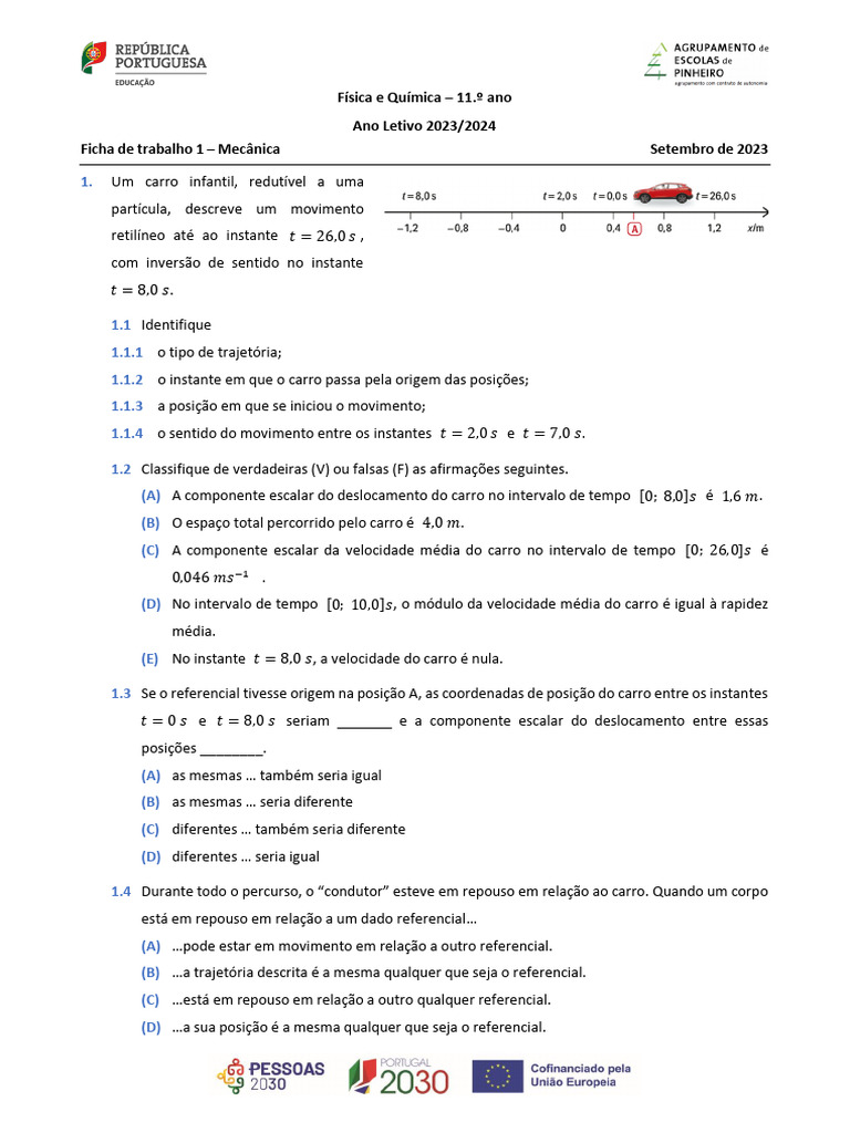 Ficha de Trabalho 1 | PDF