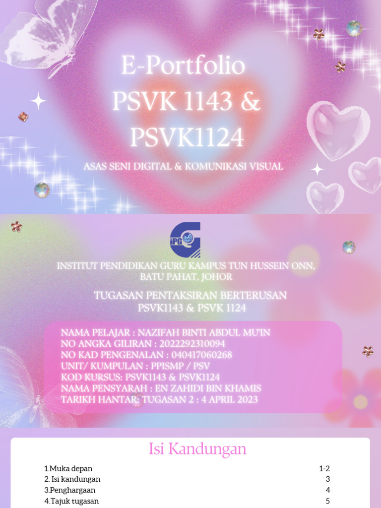 E-Portfolio Seni Digital + Komunikasi Visual | PDF