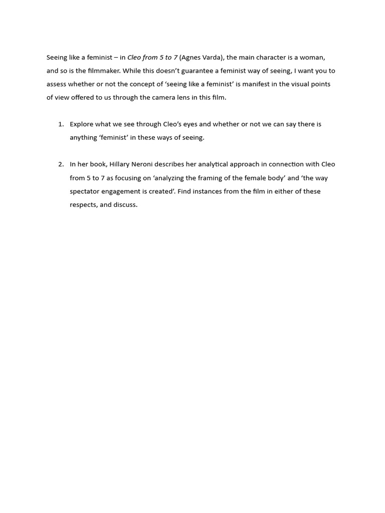 Cleo From 5 To 7 - Worksheet | PDF