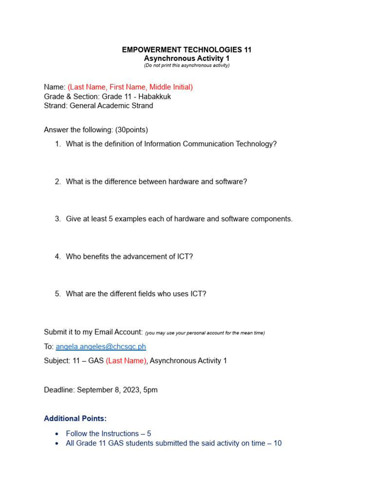EMPTECH Asynchronous Activity 1 GAS | PDF