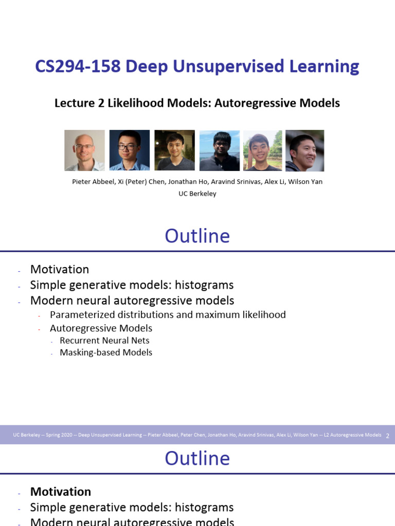 Lecture 2 Autoregressive Models | PDF | Bayesian Network | Artificial Neural Network