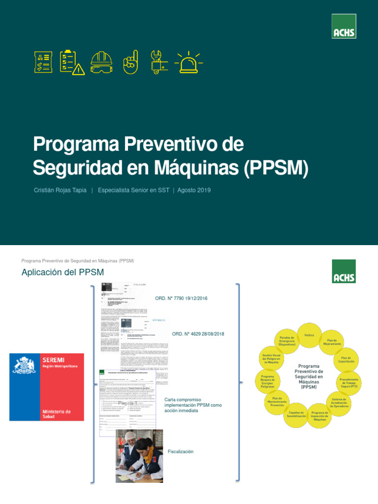 Programa de Seguridad en Máquinas ACHS | PDF