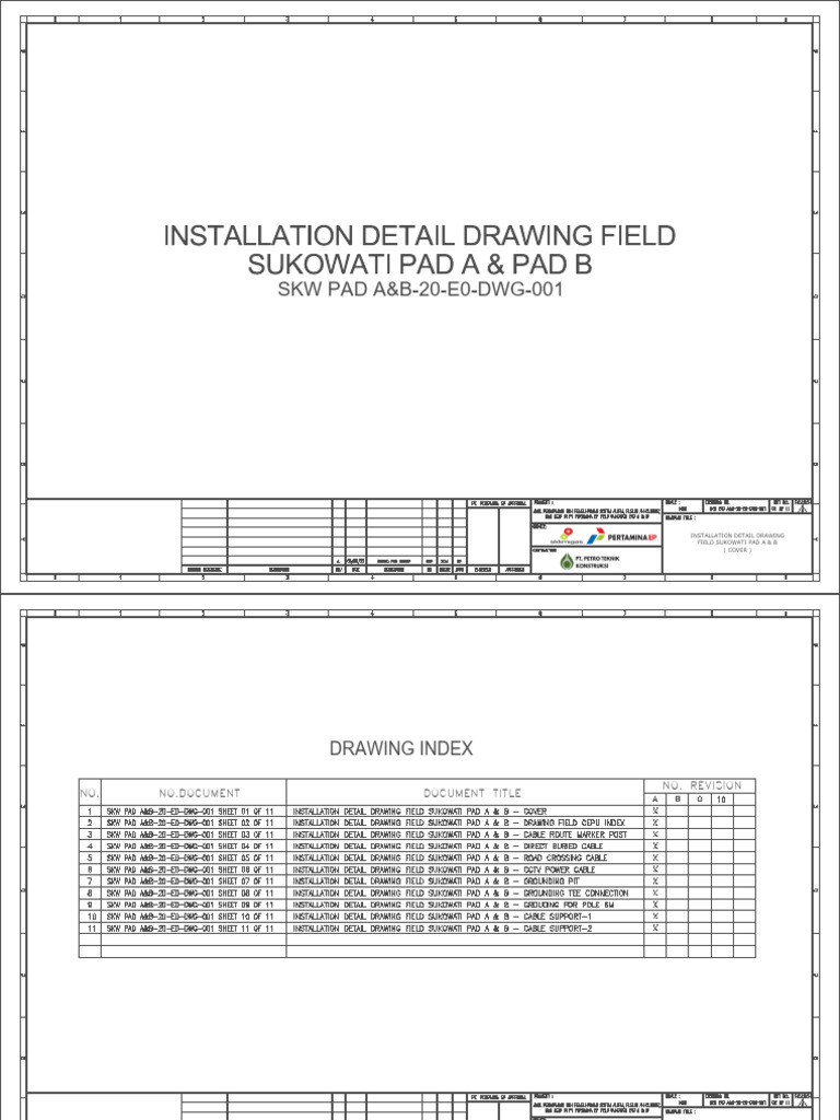 8 COMBINE Installation Detail Drawing Field Sukowati Pad A&b | PDF