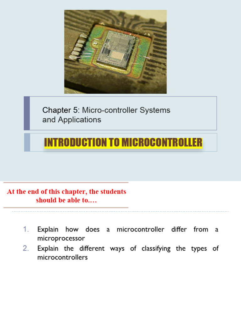 CH5 Part 1 | PDF | Microcontroller | Central Processing Unit
