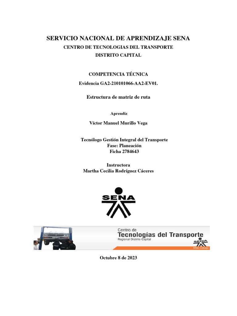 HOJA DE RUTA DE TRANSPORTE | PDF | Transporte | Colombia