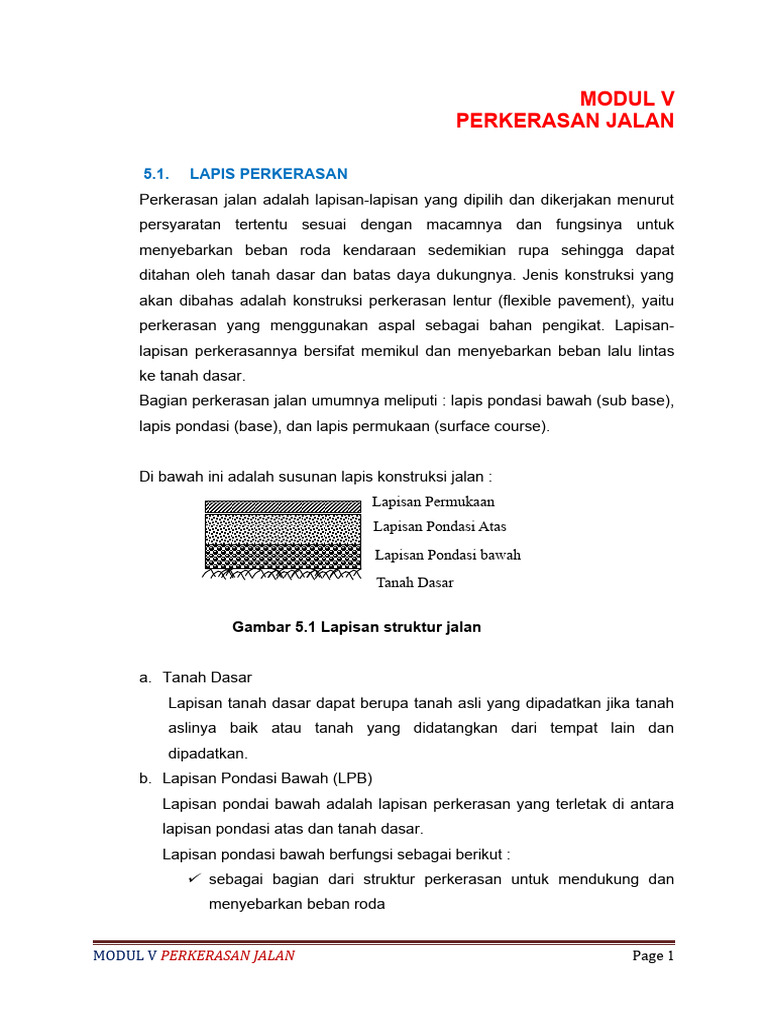 Struktur dan Analisis Perkerasan Jalan | PDF
