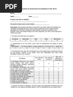 Questionário - SF - 36 | PDF