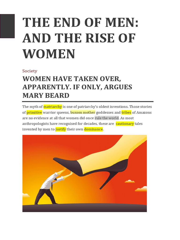 The End of Men and the Rise of Women | PDF | Matriarchy