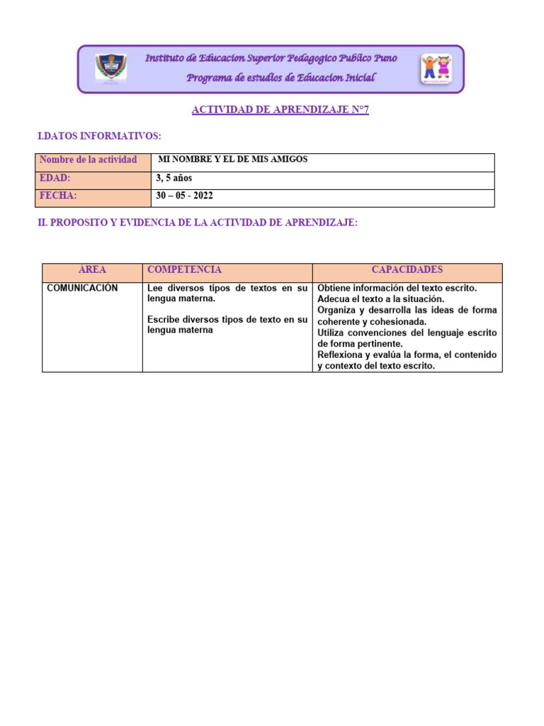 ACTIVIDAD DE APRENDIZAJE N-7 | PDF | Aprendizaje | Cognición