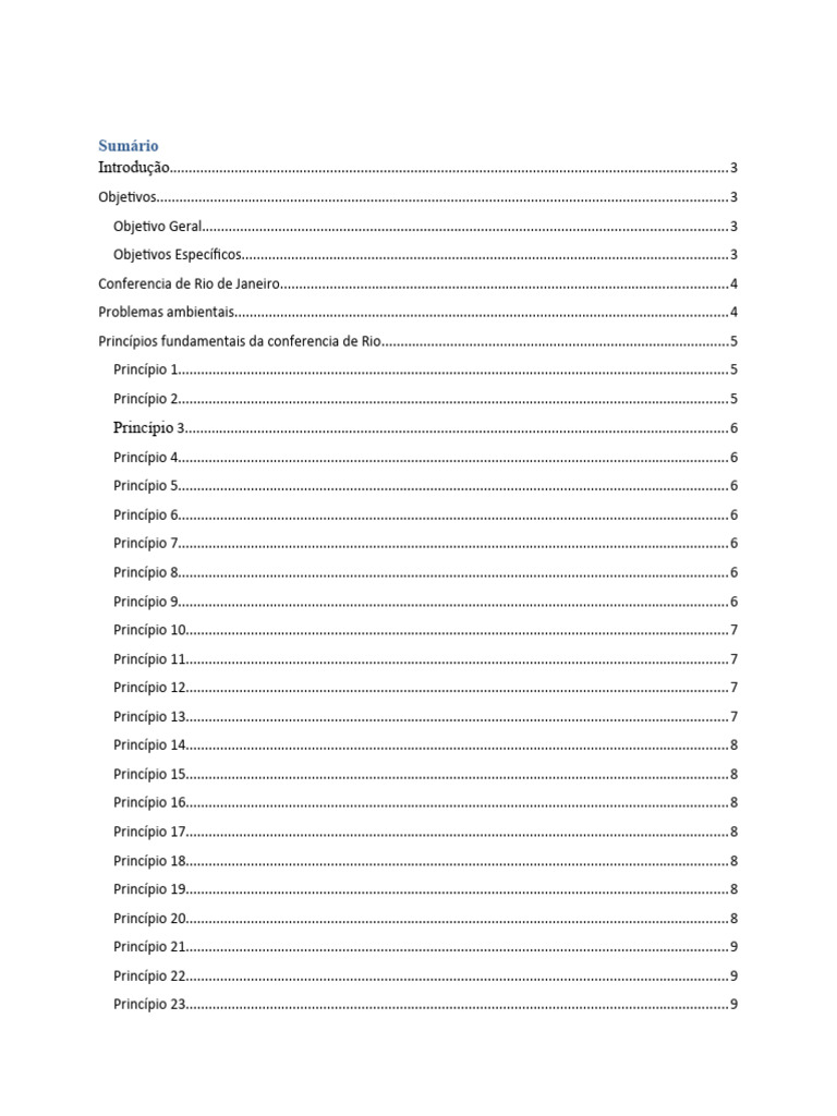 Princípios da Conferência do Rio 1992 | PDF