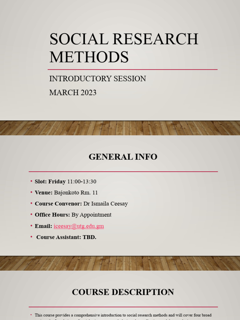 Introductory Session Research Methods | PDF